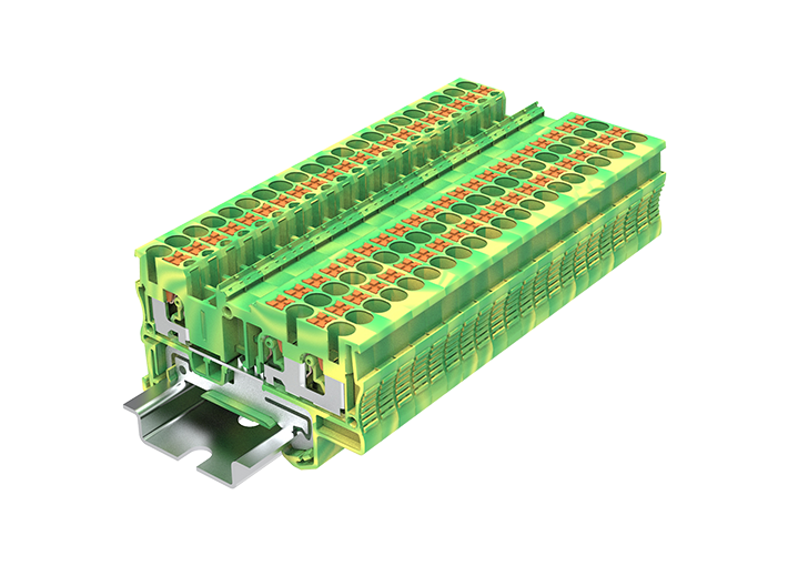 PT2.5-3-PE push in spring guide rail terminal - Heavy duty connector