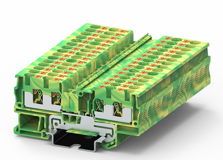 PT4-4-PE push in spring guide rail terminal - China Smico Electrical