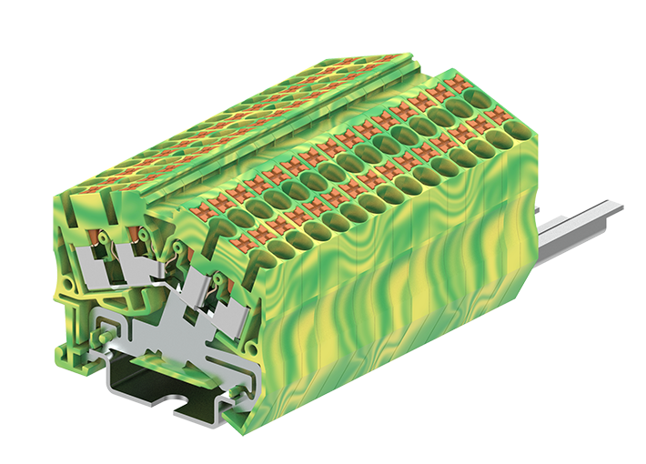 PTS2.5-4-PE push in spring guide rail terminal - China Smico Electrical