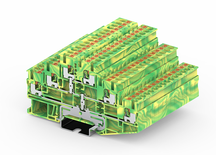 PTT2.5-2-PE push in spring guide rail terminal - China Smico Electrical